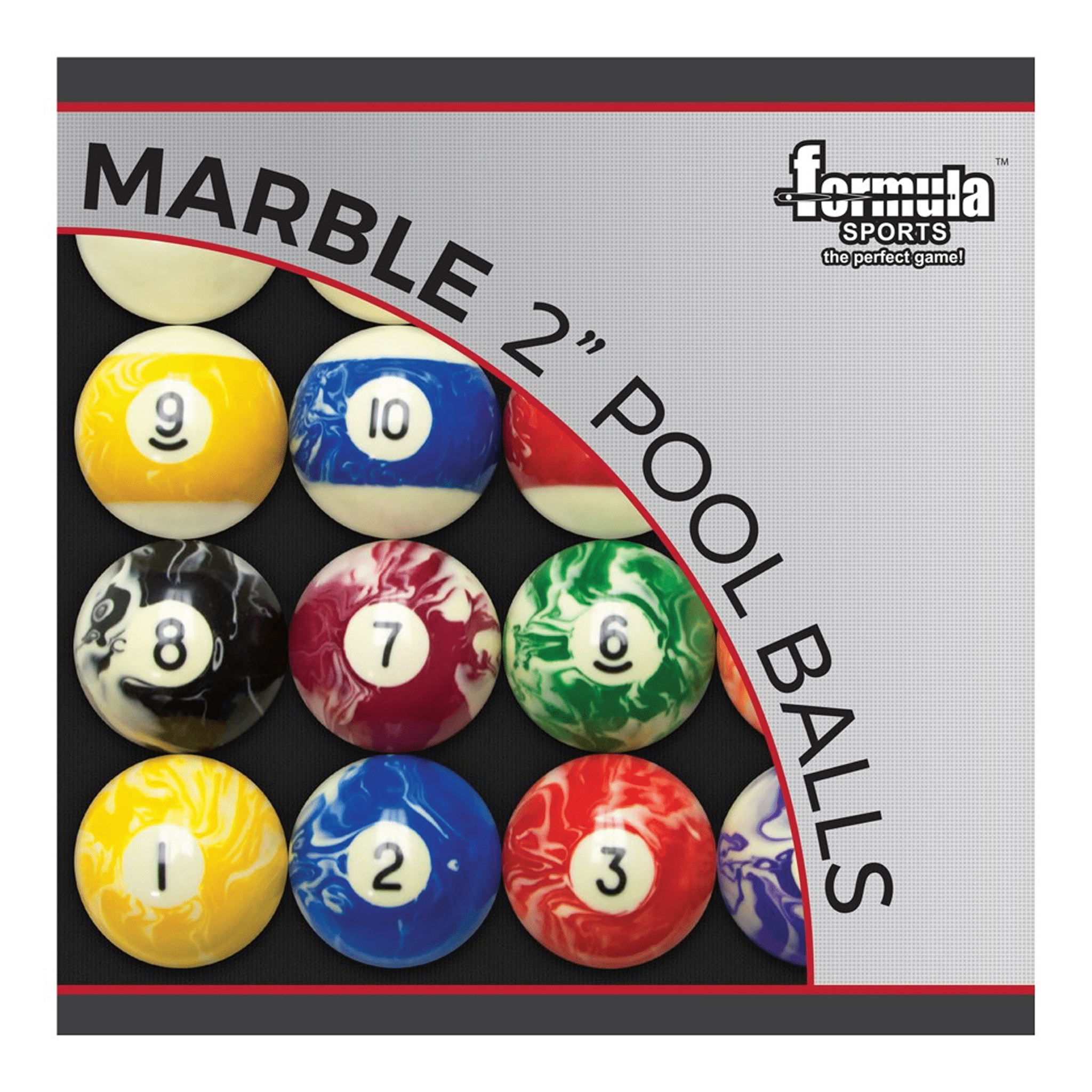 Buy Formula Sports Marble 2" Kelly Pool Ball Set from Cue Store