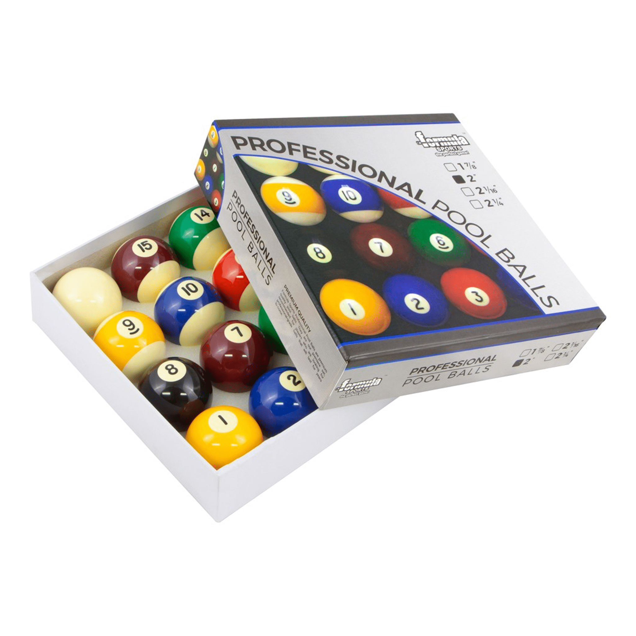 Buy Formula Sports Professional Kelly Pool Ball Set from Cue Store